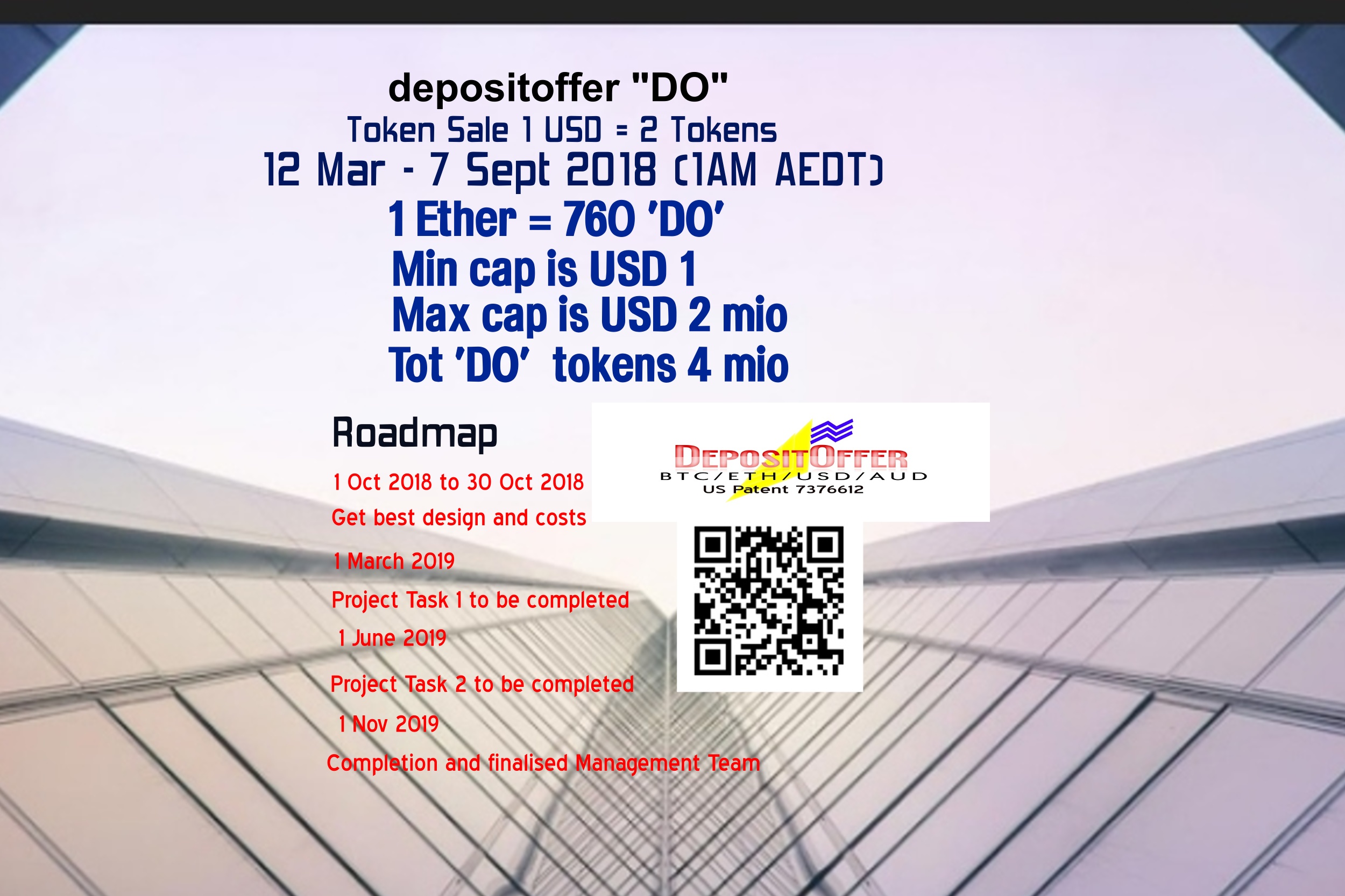 Deposit Offer Token Landing Page